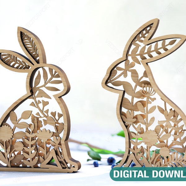 Laser Cut Rabbit - Etsy