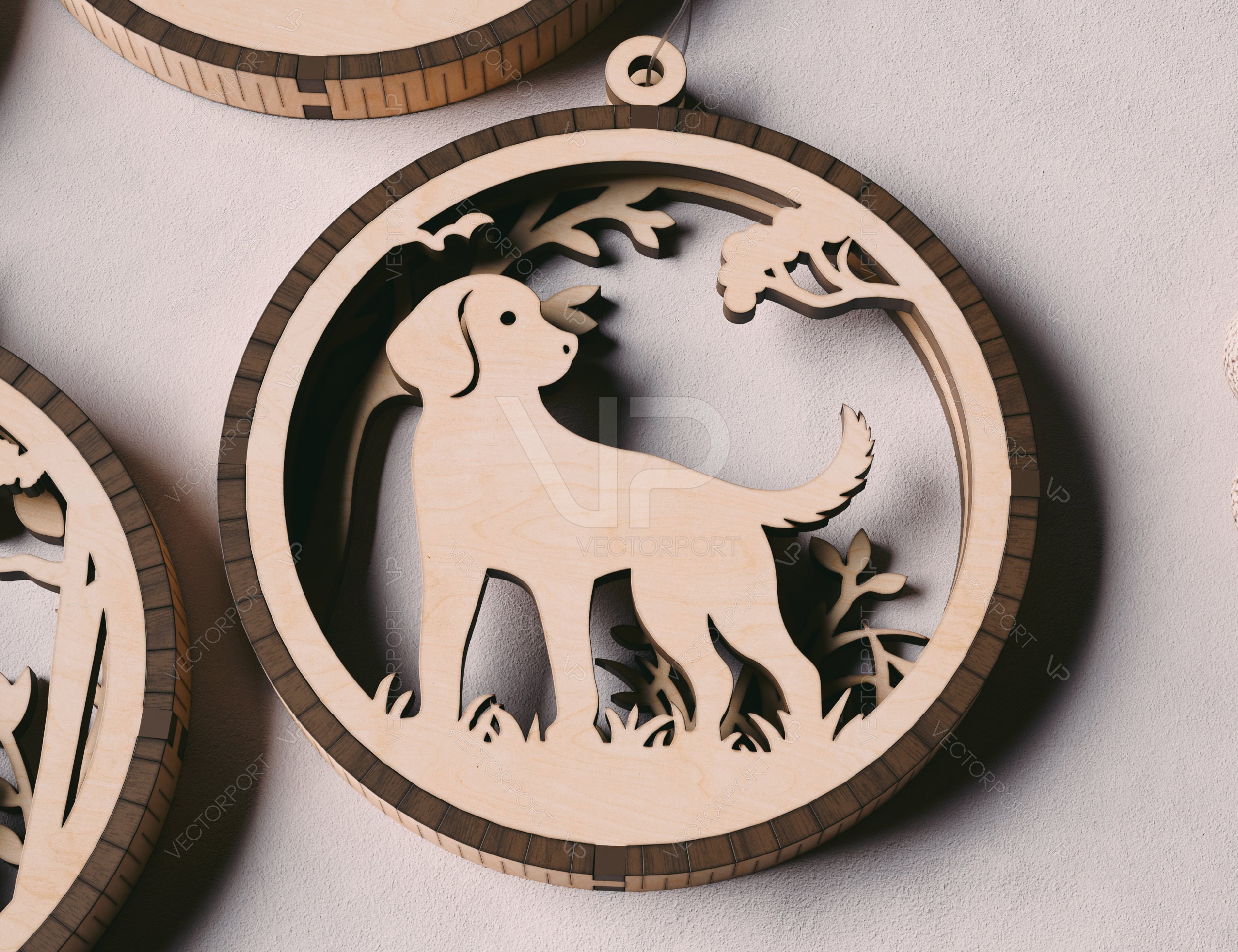 Dog Scene Bauble Ornaments Balls Tree Decorations Craft Hanging Dog ...