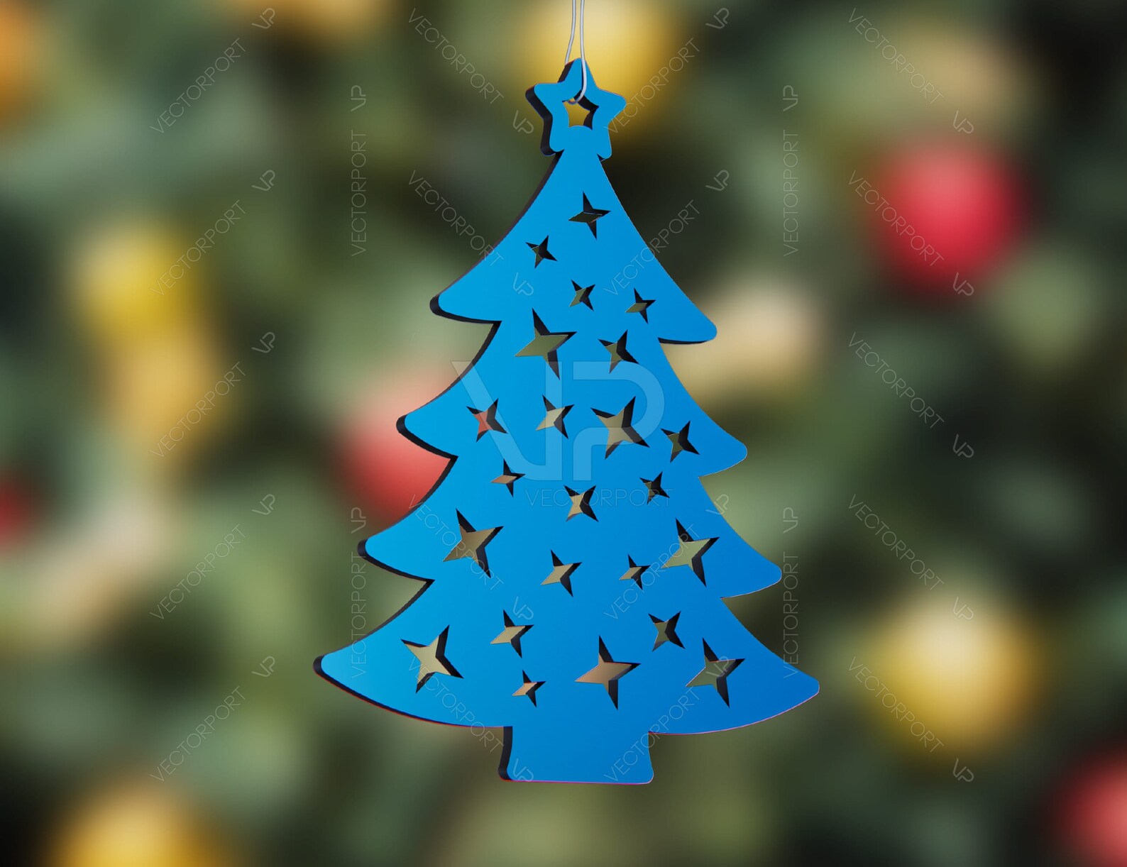 Christmas Tree Wood Ornament, Laser Cut Xmas Decorations, Home Decor ...