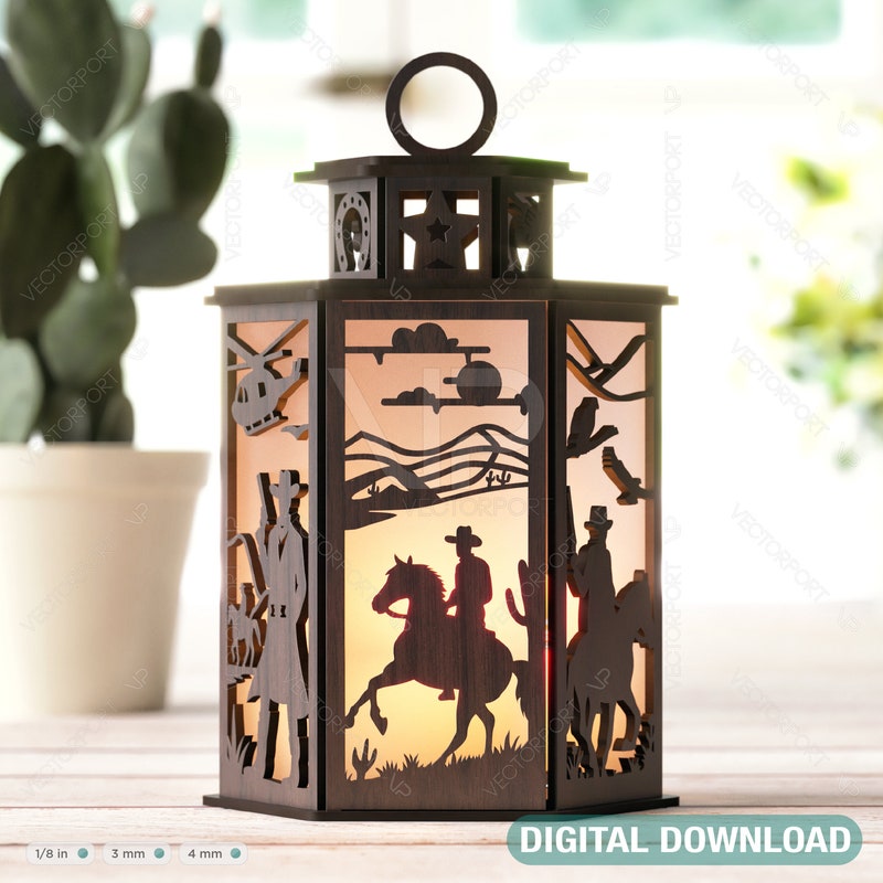 Laser Lantern Cowboy - Etsy