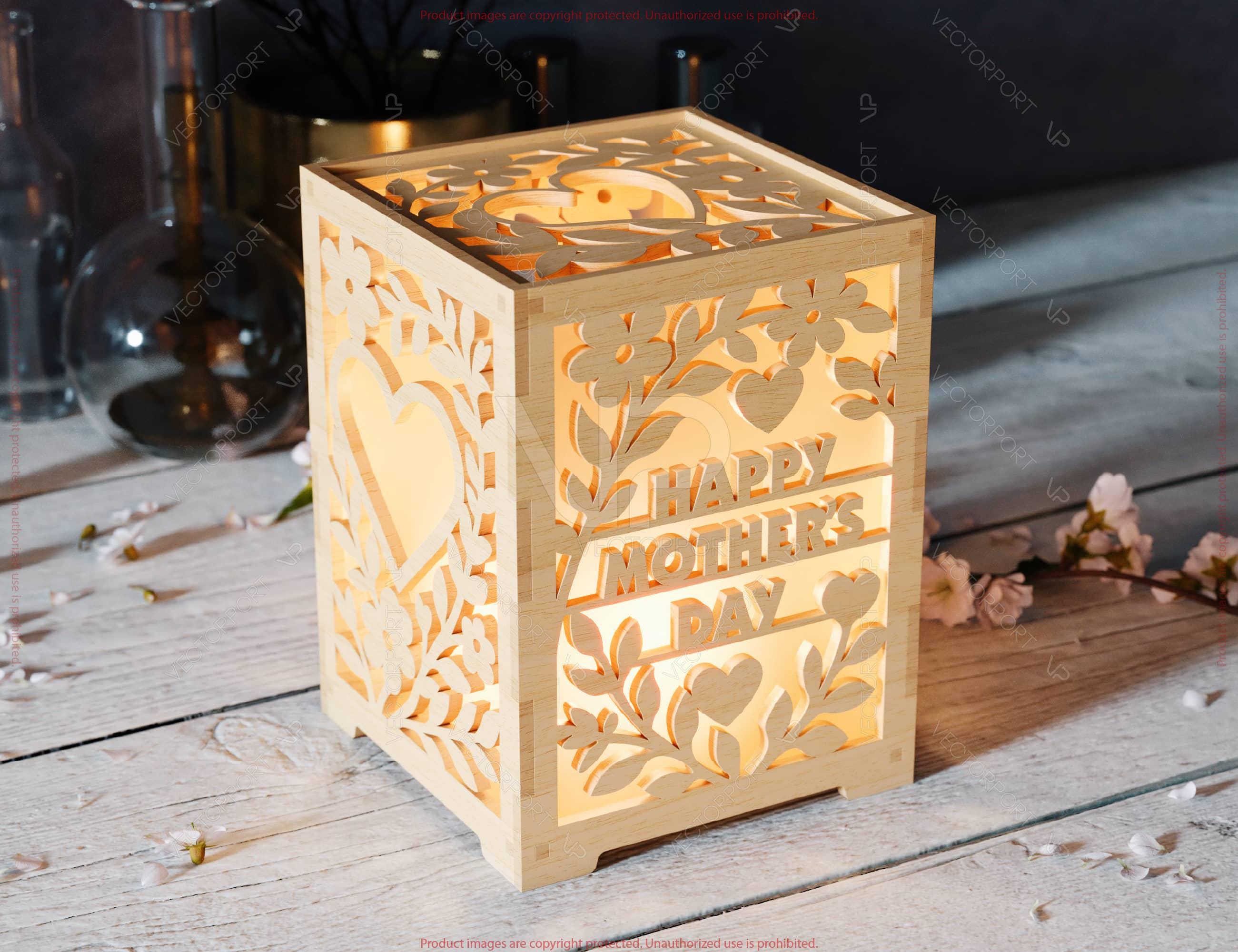 Elegant Mother's Day Laser-cut Lantern – A Heartfelt Tribute in Light ...