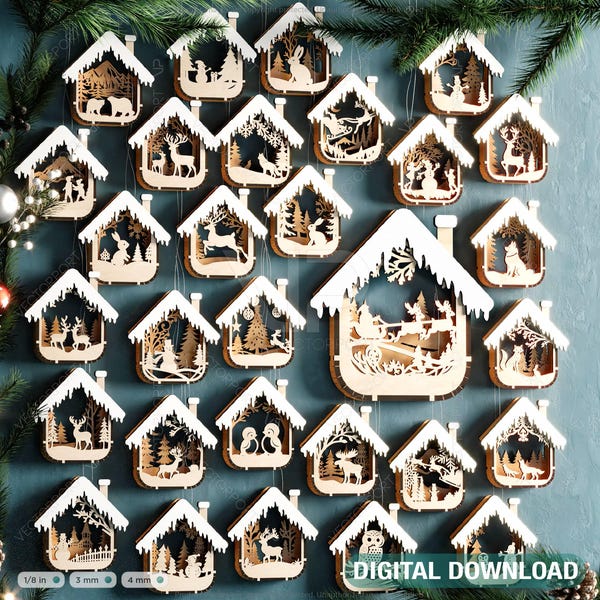 House Shape for Ornaments - Etsy