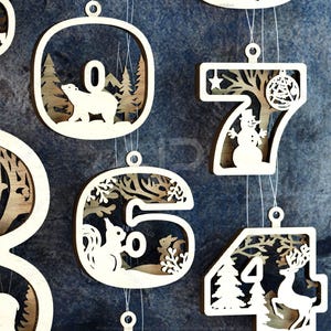 Numbered Magic: Festive Number Ornaments Decorations for New Year ...