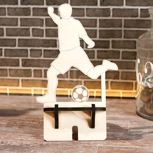 Phone Stand Football Player, Soccer Ball Cut Mobile Stand Cell Phone ...