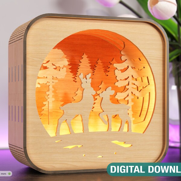 Laser Cut Wood Lamp - Etsy