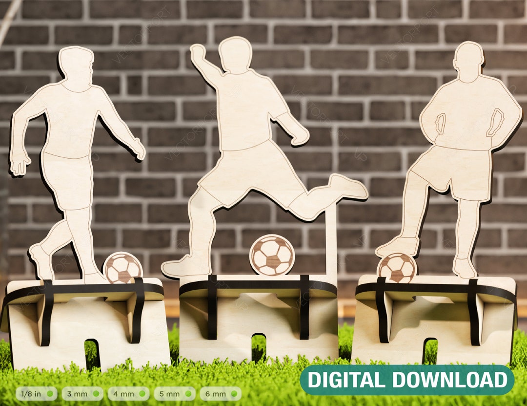 Phone Stand Football Player, Soccer Ball Cut Mobile Stand Cell Phone ...