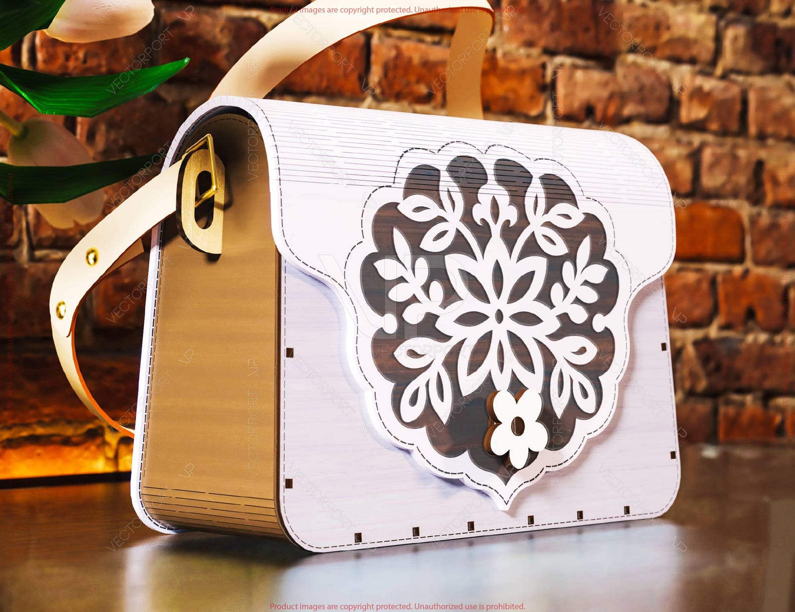 Laser Cut Wooden Handbag SVG – Floral Purse Design, Spring Themed ...