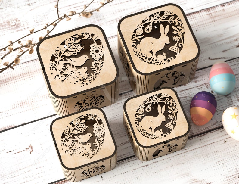 Easter Elegance: Laser-cut Box Design for Stylish Decor and Thoughtful ...