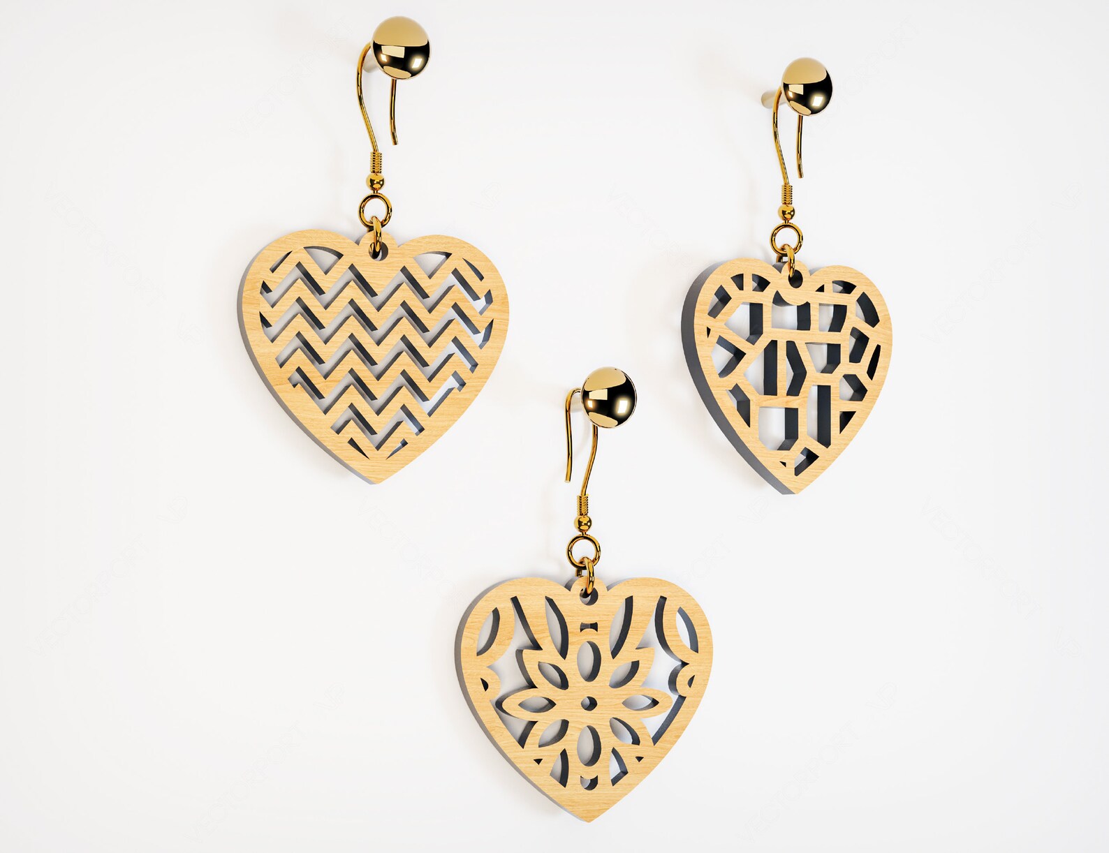 Heart Shape Earring Svg Gloforge Cricut Jewelry Pendants Laser - Etsy