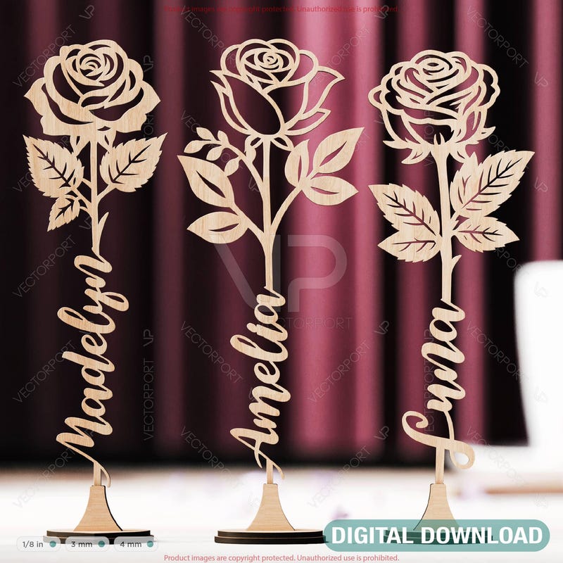 Laser Cut Ornament Names - Etsy
