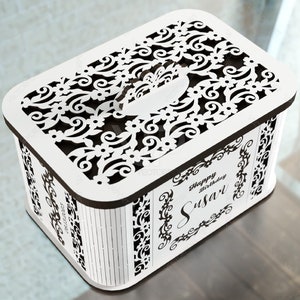 Decorative Wooden Gift Box With Heart Flowers Pattern Jeweler Case ...