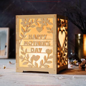 Elegant Mother's Day Laser-cut Lantern – A Heartfelt Tribute in Light ...