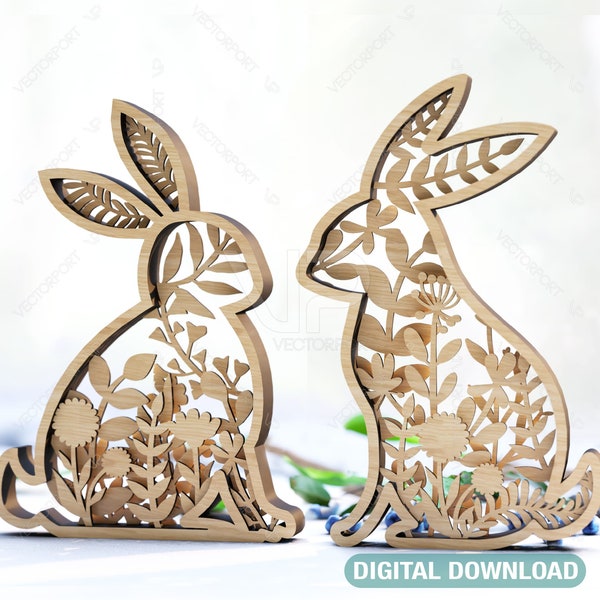 Laser Cut Rabbit - Etsy