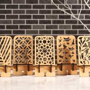 Laser Cut Wooden Mobile Phone Stand Cell Phone Holder Digital Download ...