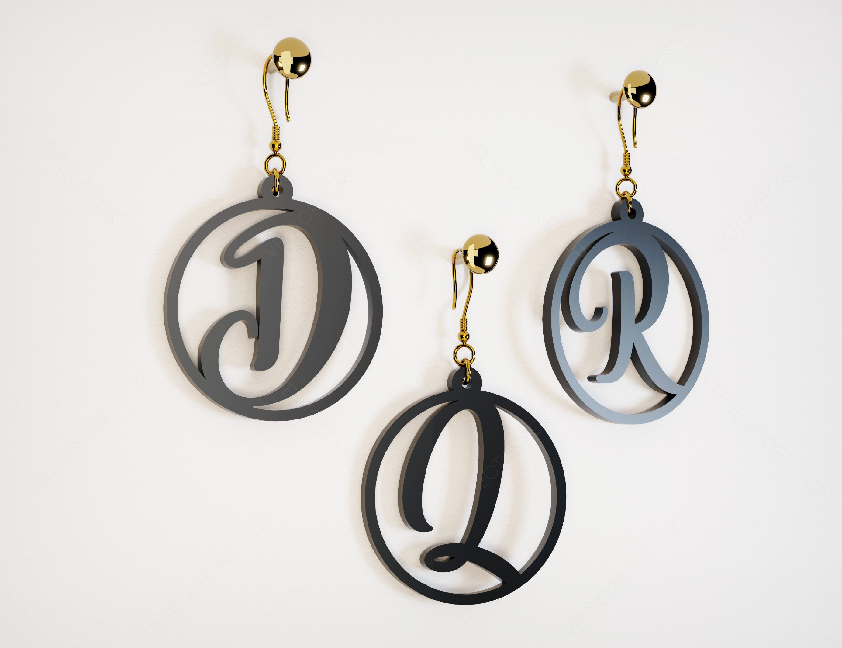 Alphabet Earrings Craft Jewelry Pendants Set Drop Laser Cut - Etsy