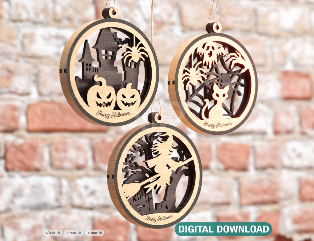 Halloween Decoration Balls Craft Hanging Bauble Pumpkin Witch Spider ...