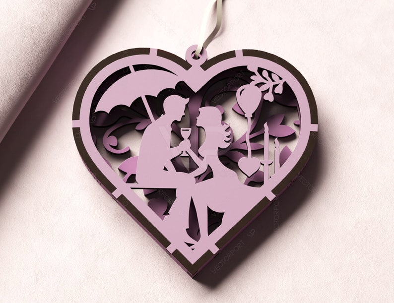 Valentine's Laser-cut Hanging Heart Décor, Heart Shape Decor for a ...