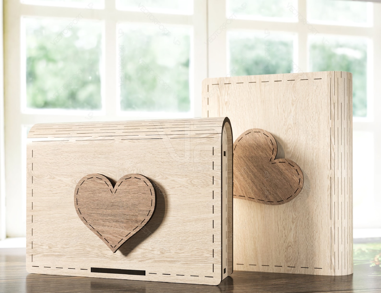 Book Shape Wooden Gift Box With Lock Laser Cut Card Case Favor Box ...