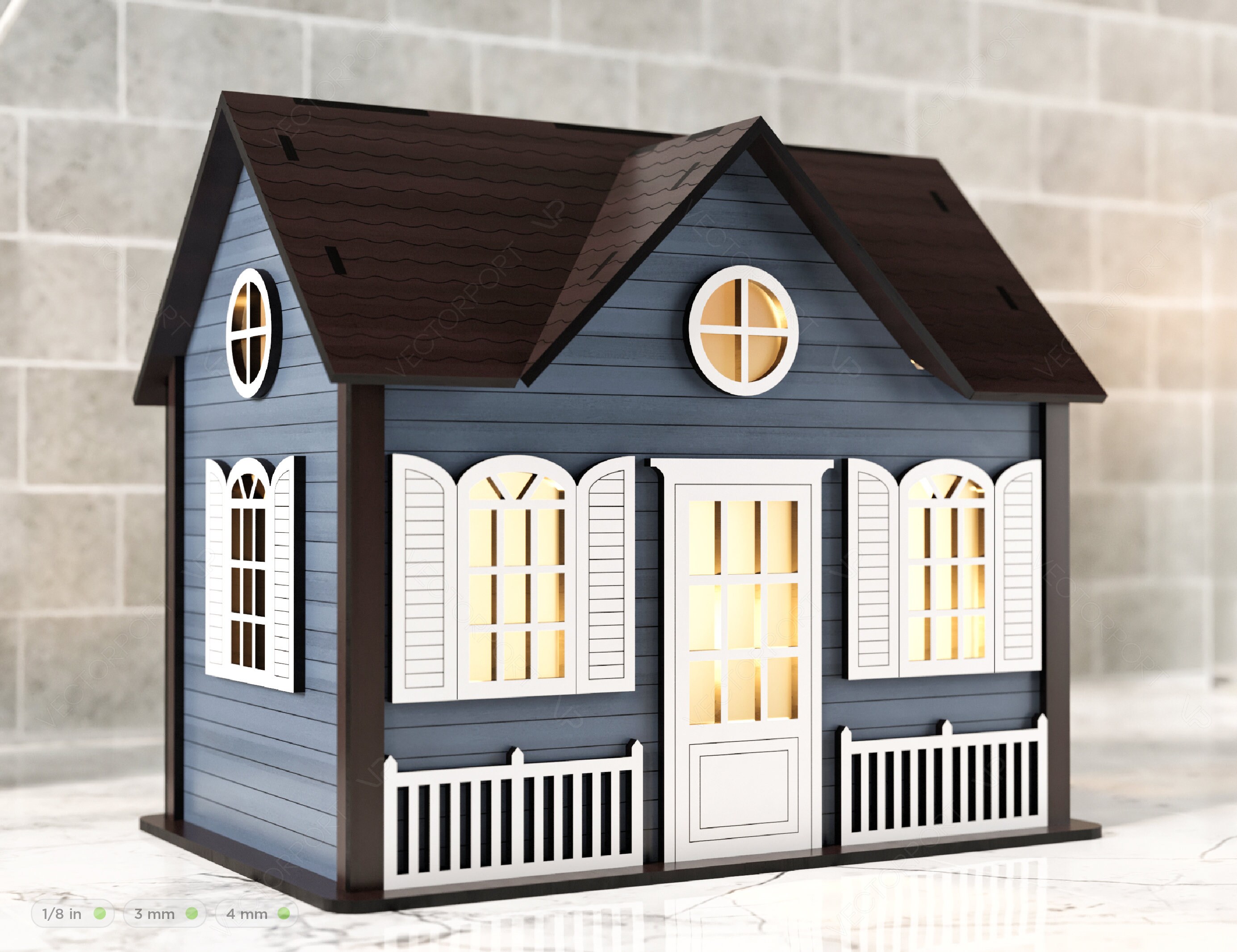 Wooden House Laser Cut Night Light Lamp Mdf Laser Cutting Home - Etsy