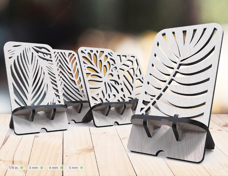 Laser Cut Wooden Mobile Phone Stand Cell Phone Holder Digital - Etsy
