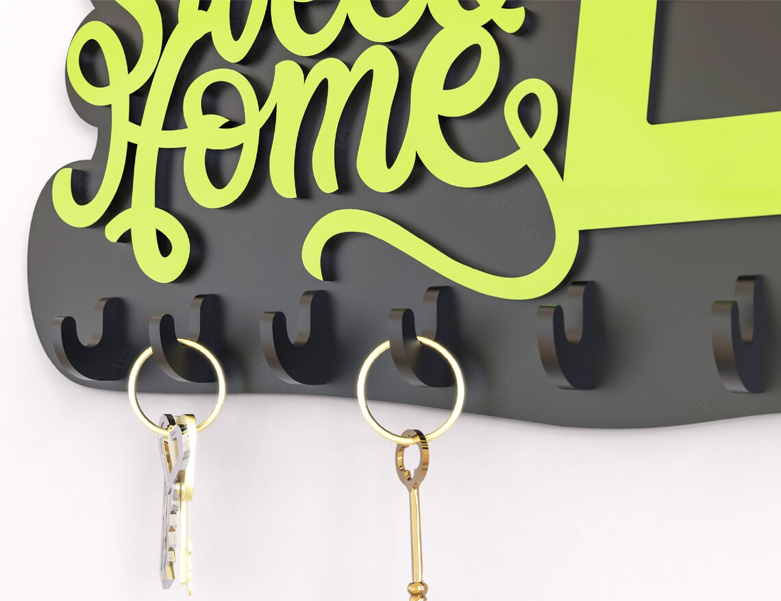 Laser Cut Key Holder Wall Mounted Decorative Hanger Love Birds - Etsy