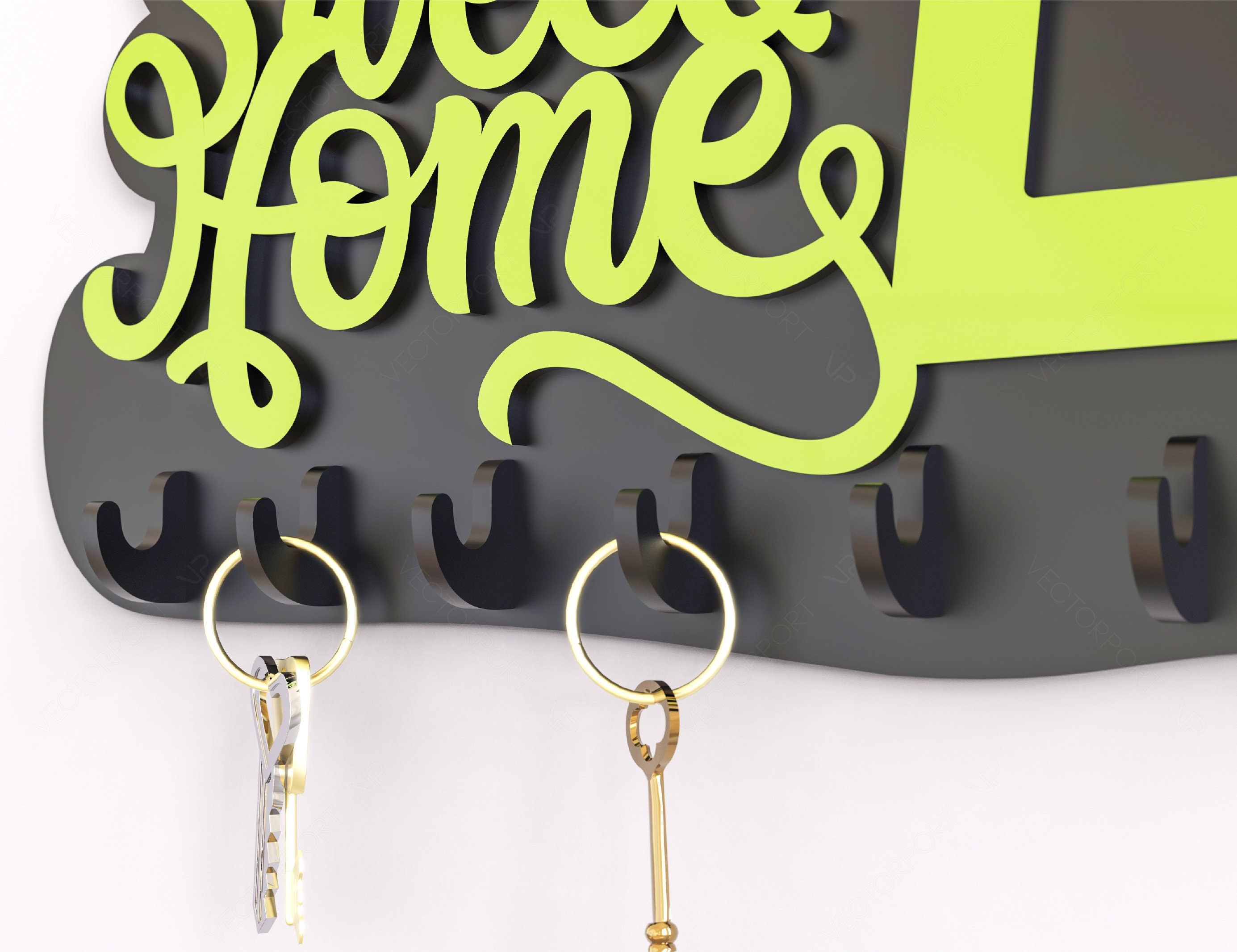 Laser Cut Key Holder Wall Mounted Decorative Hanger Love Birds - Etsy