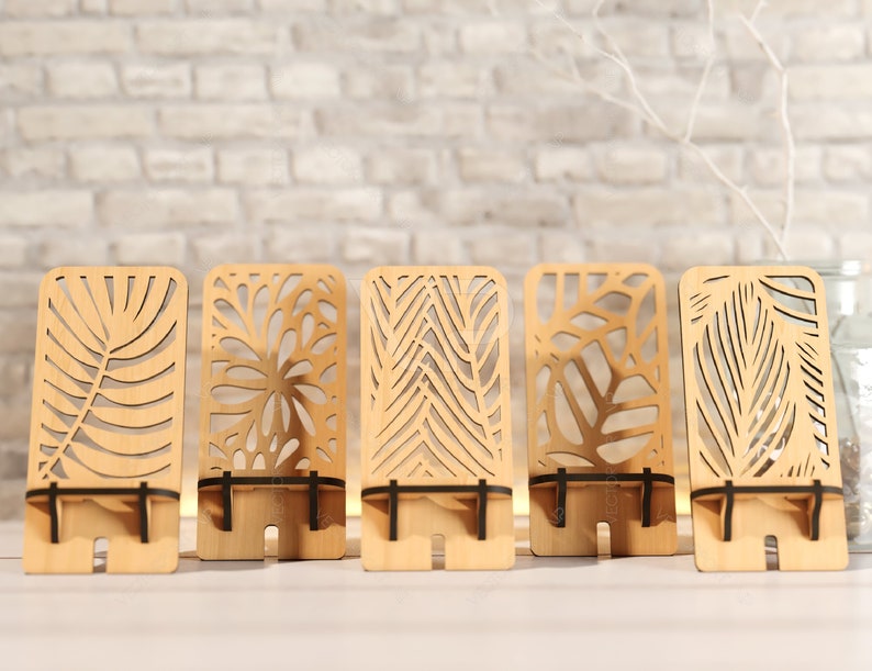 Laser Cut Wooden Mobile Phone Stand Cell Phone Holder Digital Download ...