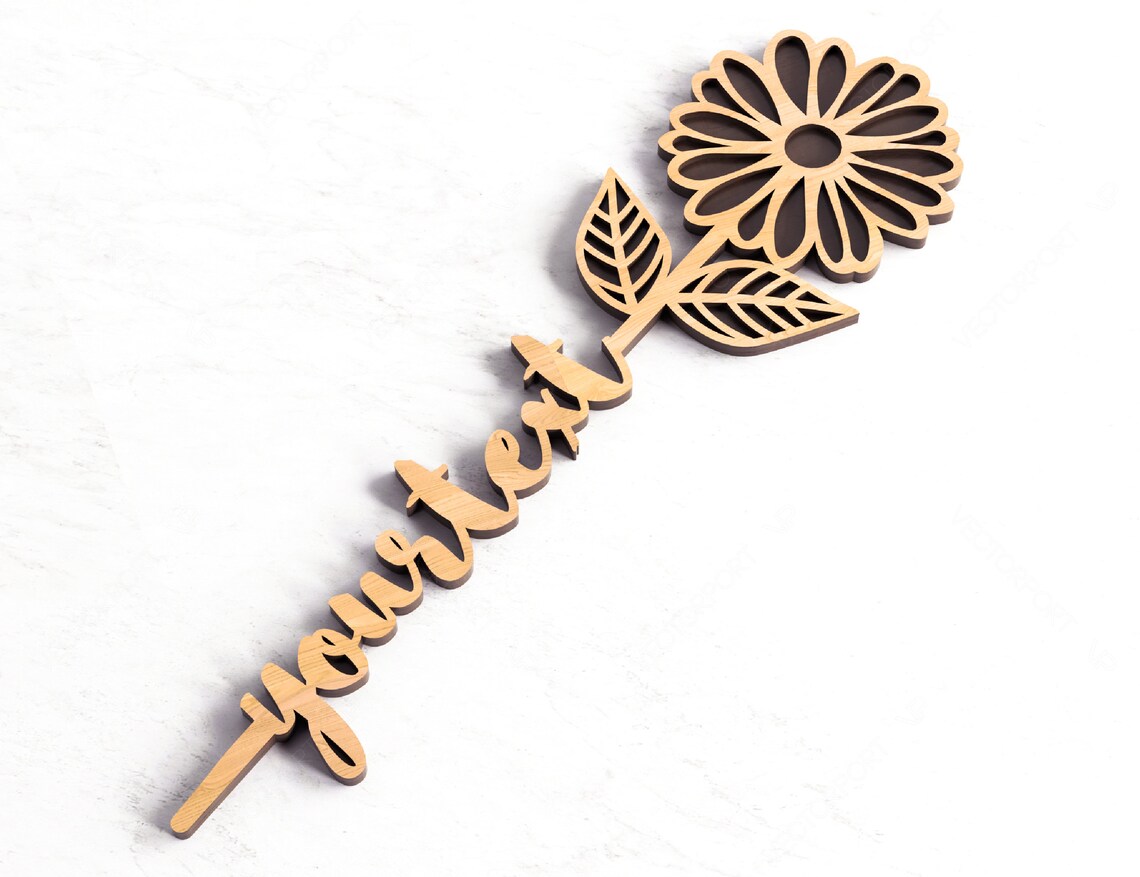 Daisy Laser Cut Out Art Valentine Day Acrylic Wood - Etsy