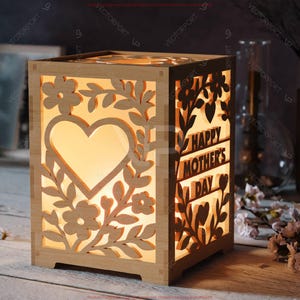 Elegant Mother's Day Laser-cut Lantern – A Heartfelt Tribute in Light ...