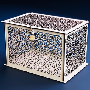 Decorative Wedding Gift Card Box Decoration Wooden Card Money Box Case ...