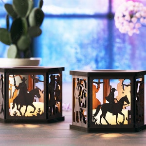 Cowboy Adventure Lantern: Light up the Wild West Laser Cut Tealight ...