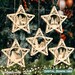 Star Shape Christmas Tree Decorations Craft Hanging Bauble Snowy Scene ...