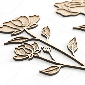 Engraved Flowers for Her, Mothers Day Gift, Valentine Day Gift Laser ...