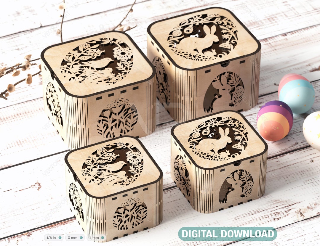 Easter Elegance: Laser-cut Box Design for Stylish Decor and Thoughtful ...