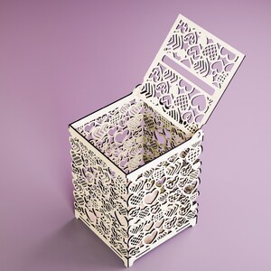 Heart Pattern Decorative Wedding Gift Card Box Decoration - Etsy