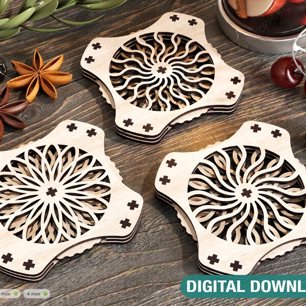 Laser Cut Coaster - Etsy