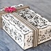 Valentine Day Gift Box With Ribbon Decorative Wooden Laser Cut Jeweler ...