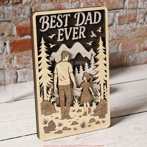 3D Father and Son / Daughter Laser Cut Scene – Layered Father's Day ...