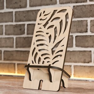 Laser Cut Wooden Mobile Phone Stand Cell Phone Holder Digital Download ...