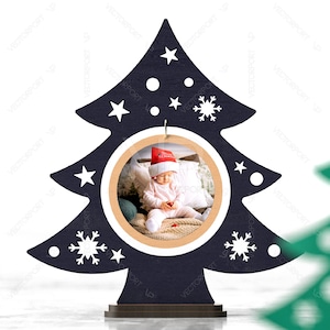 Standing Christmas Tree Photo Frame Tree Decorations Craft Standing New ...