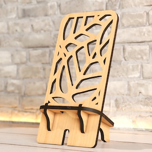 Laser Cut Wooden Mobile Phone Stand Cell Phone Holder Digital Download ...