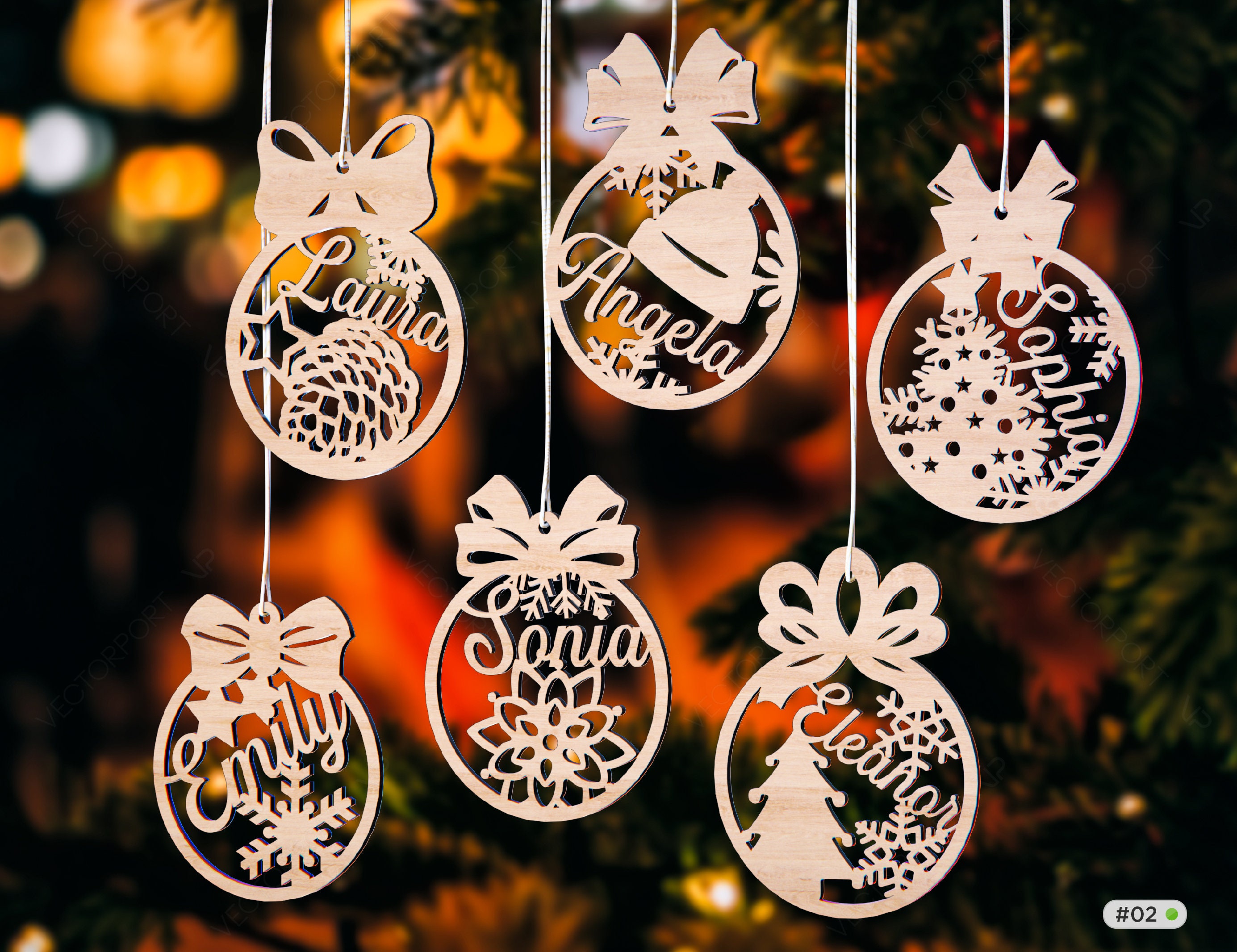 Personalized Christmas Balls Tree Decorations With Name Craft - Etsy