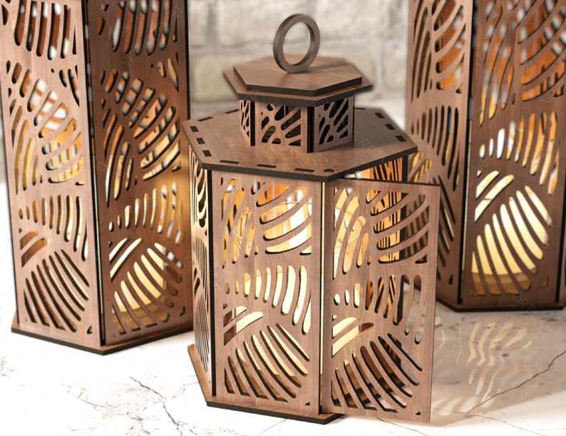 Wooden Wedding Decoration Lantern Laser Cut Centerpiece Night - Etsy