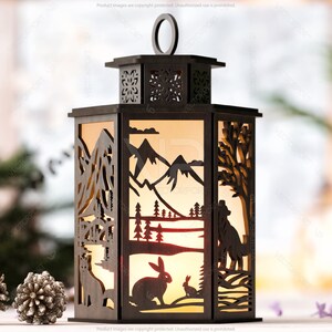 Arctic Glow: 3D Polar Animal Arctic Scene Laser Cut Lantern With ...