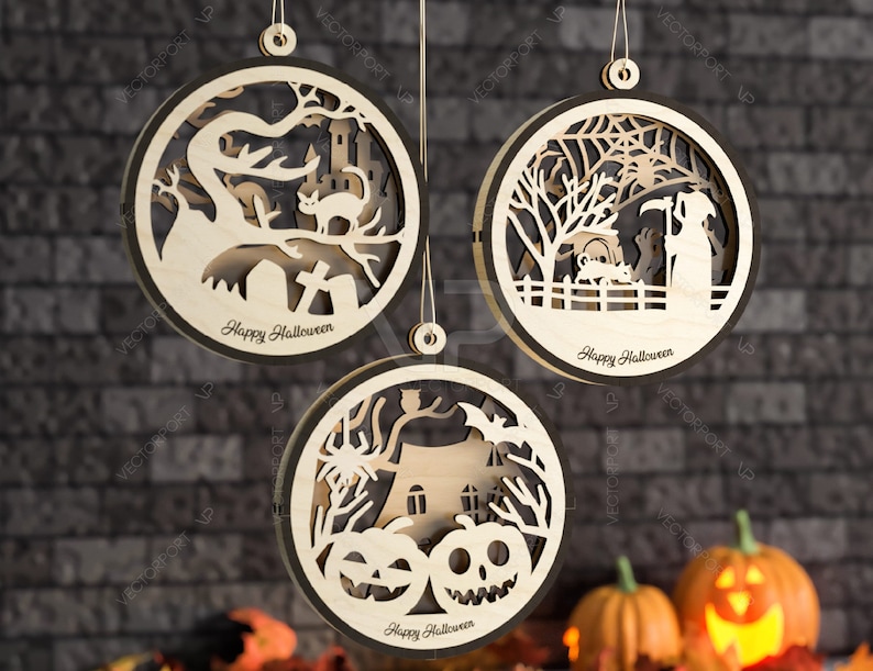 Halloween Bundle Decoration Balls Craft Hanging Bauble Pumpkin Cat ...