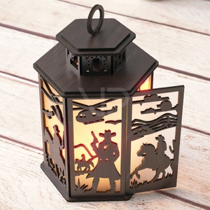 Cowboy Adventure Lantern: Light up the Wild West Laser Cut Tealight ...