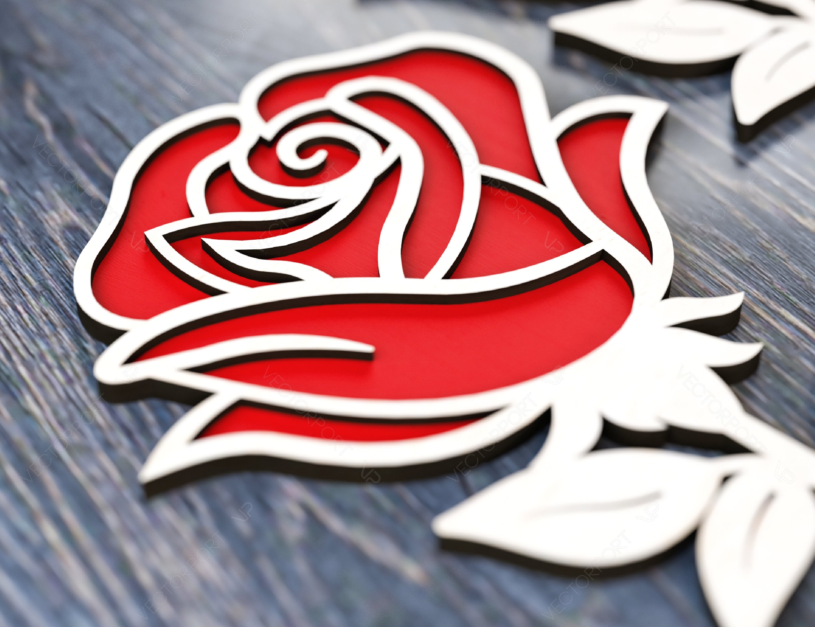 Rose Flower Laser Cut Out Art Valentine Day Acrylic Wood - Etsy Australia