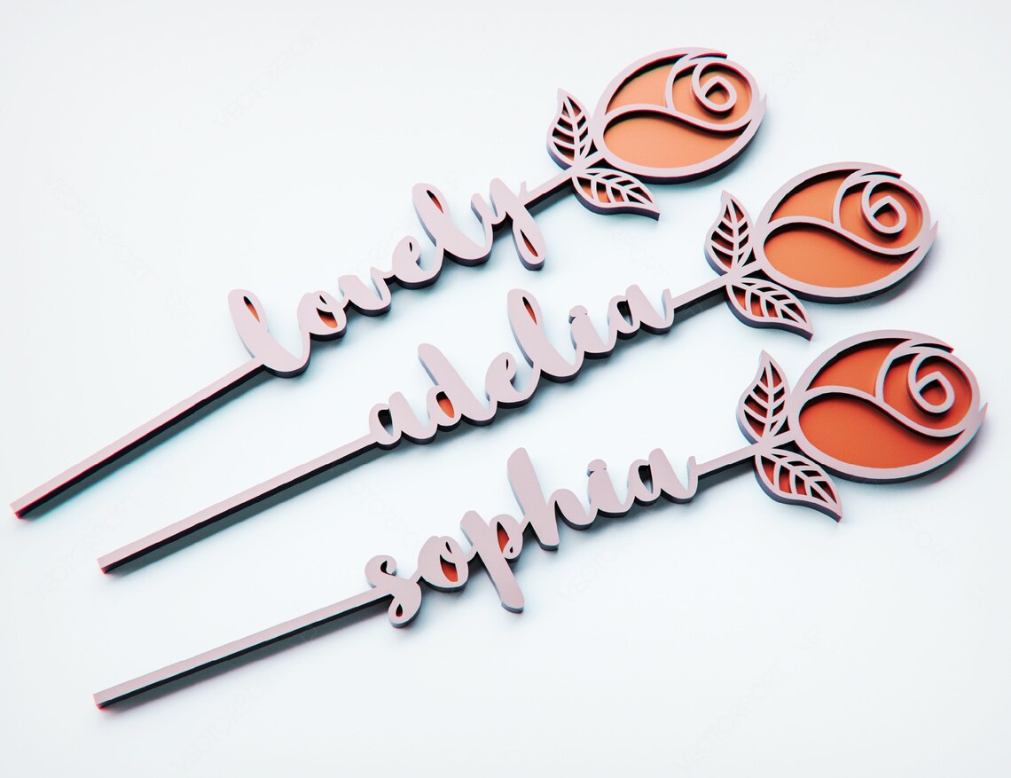 Rose Laser Cut Out Art Valentine Day Acrylic Wood - Etsy