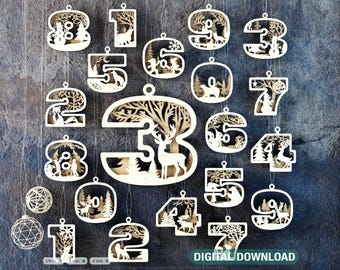 Numbered Magic: Festive Number Ornaments Decorations for New Year ...