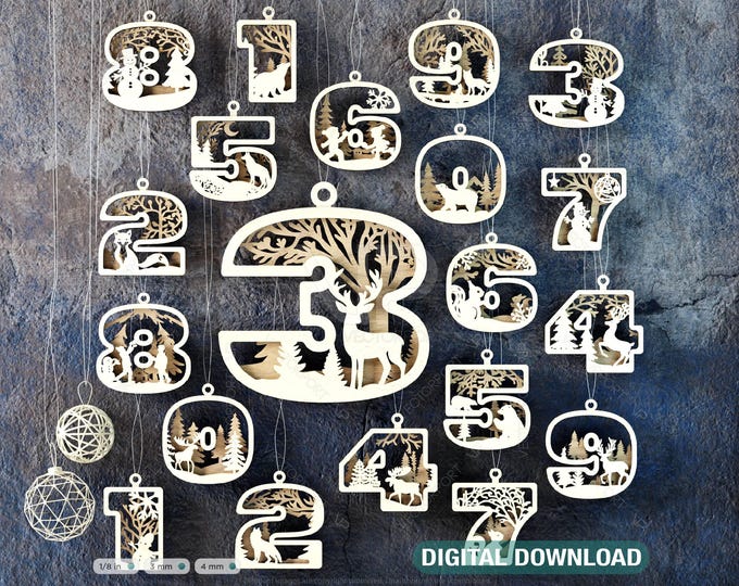 Numbered Magic: Festive Number Ornaments Decorations for New Year ...